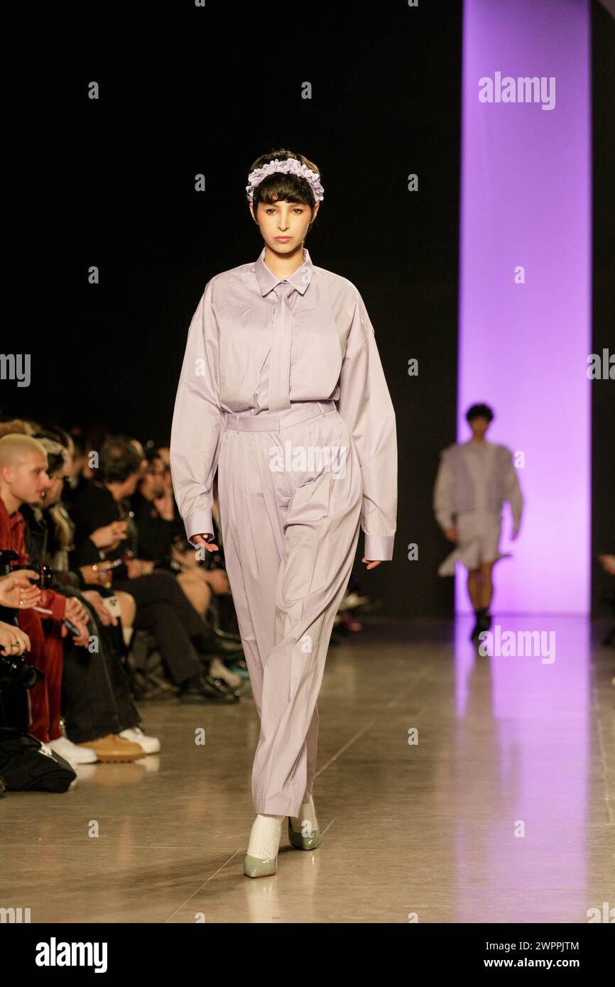 A model walks the runway at the Luís Carvalho Blossom Collection FW 24/ ...