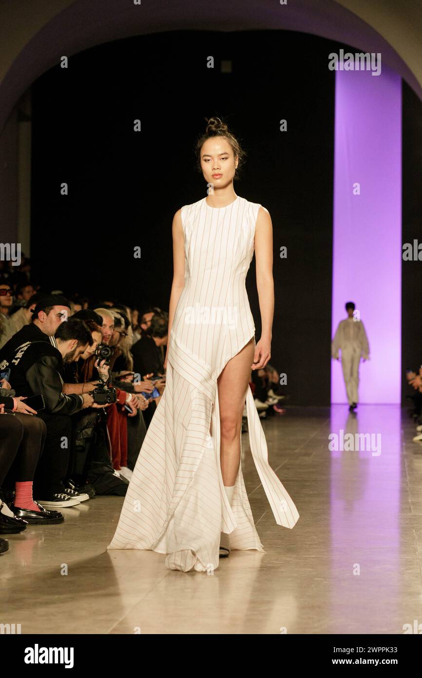 A model walks the runway at the Luís Carvalho Blossom Collection FW 24/ ...