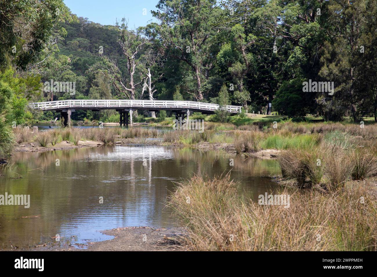 Historic Varney bridge in the Royal National Park, near Audley village ...