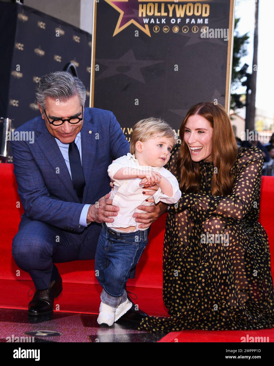 Hollywood, USA. 08th Mar, 2024. Sarah Levy (right) and son James Eugene ...