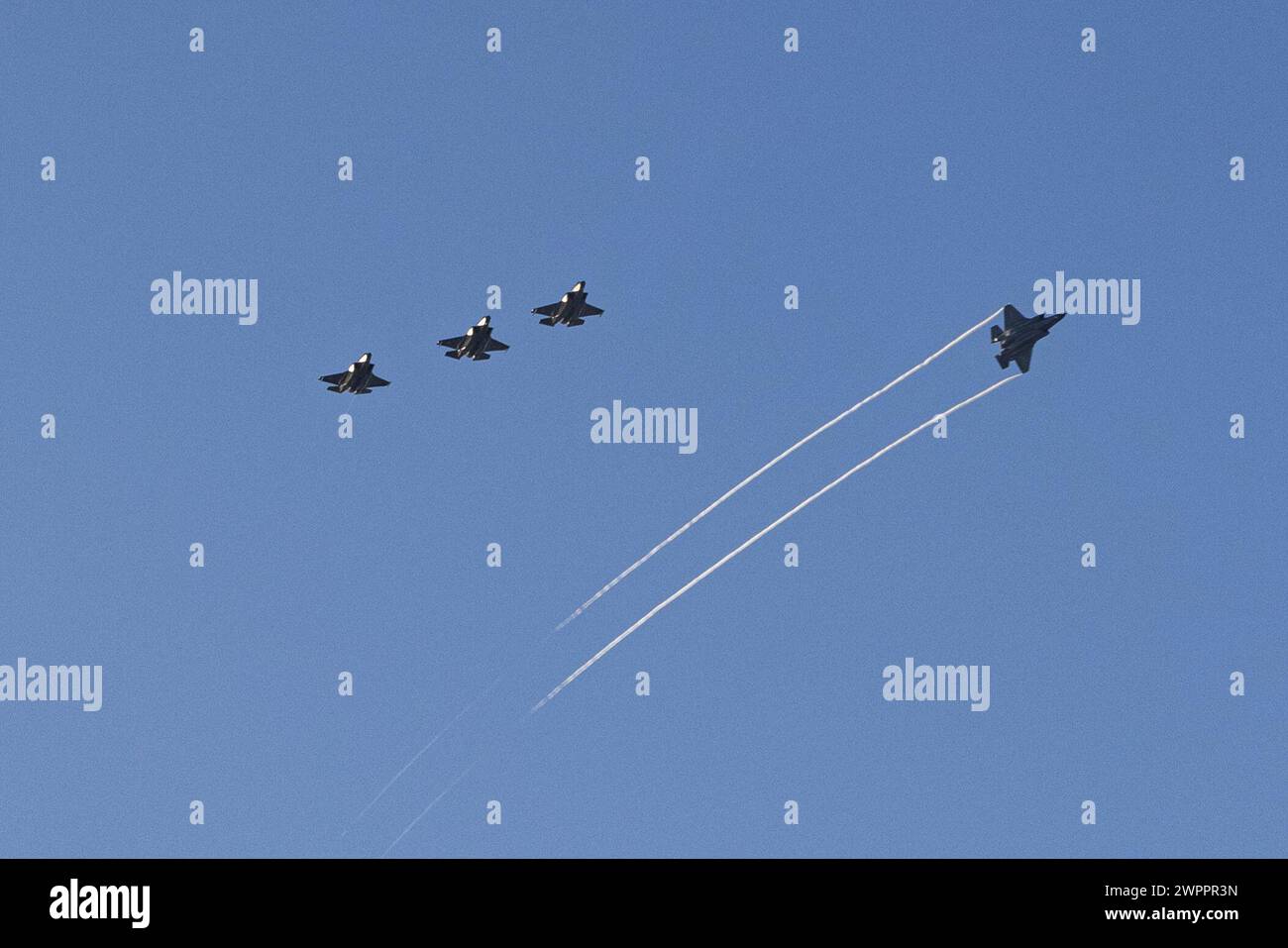 Royal Norwegian Air Force F-35A Lightning II jet pilots with 332 ...