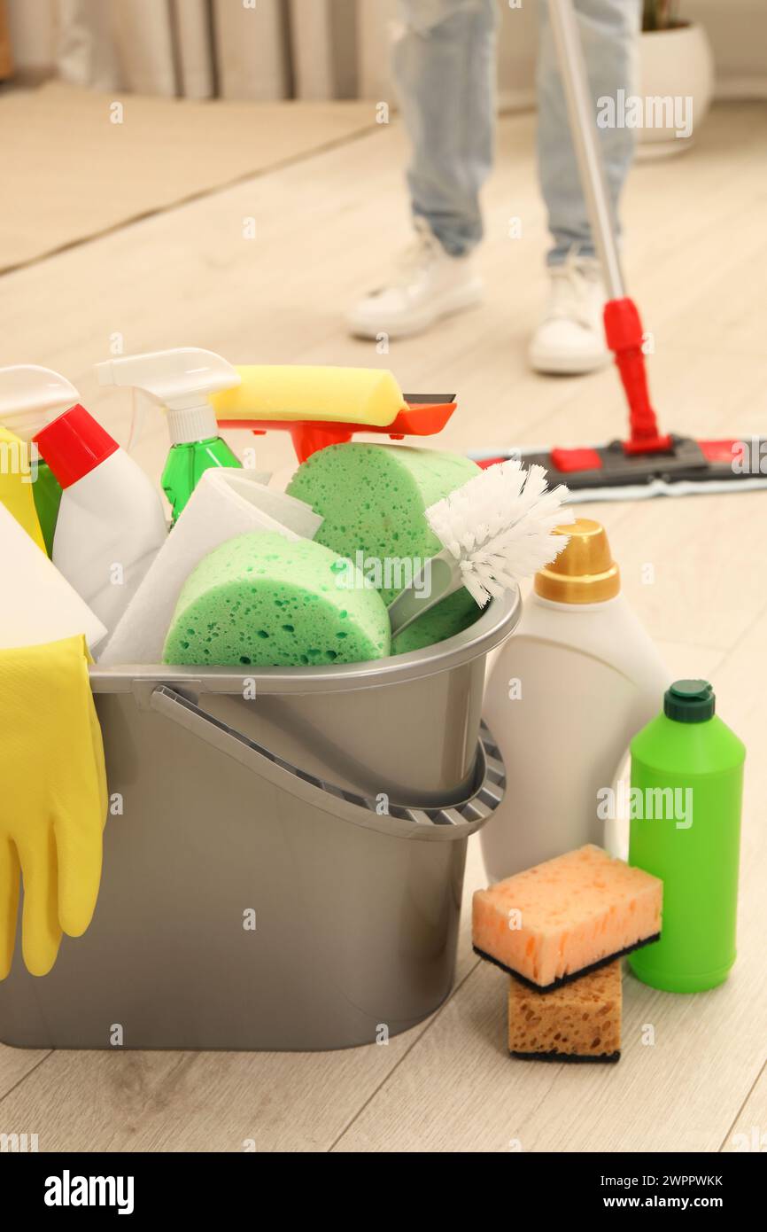 Mop bucket different cleaning hi-res stock photography and images - Alamy