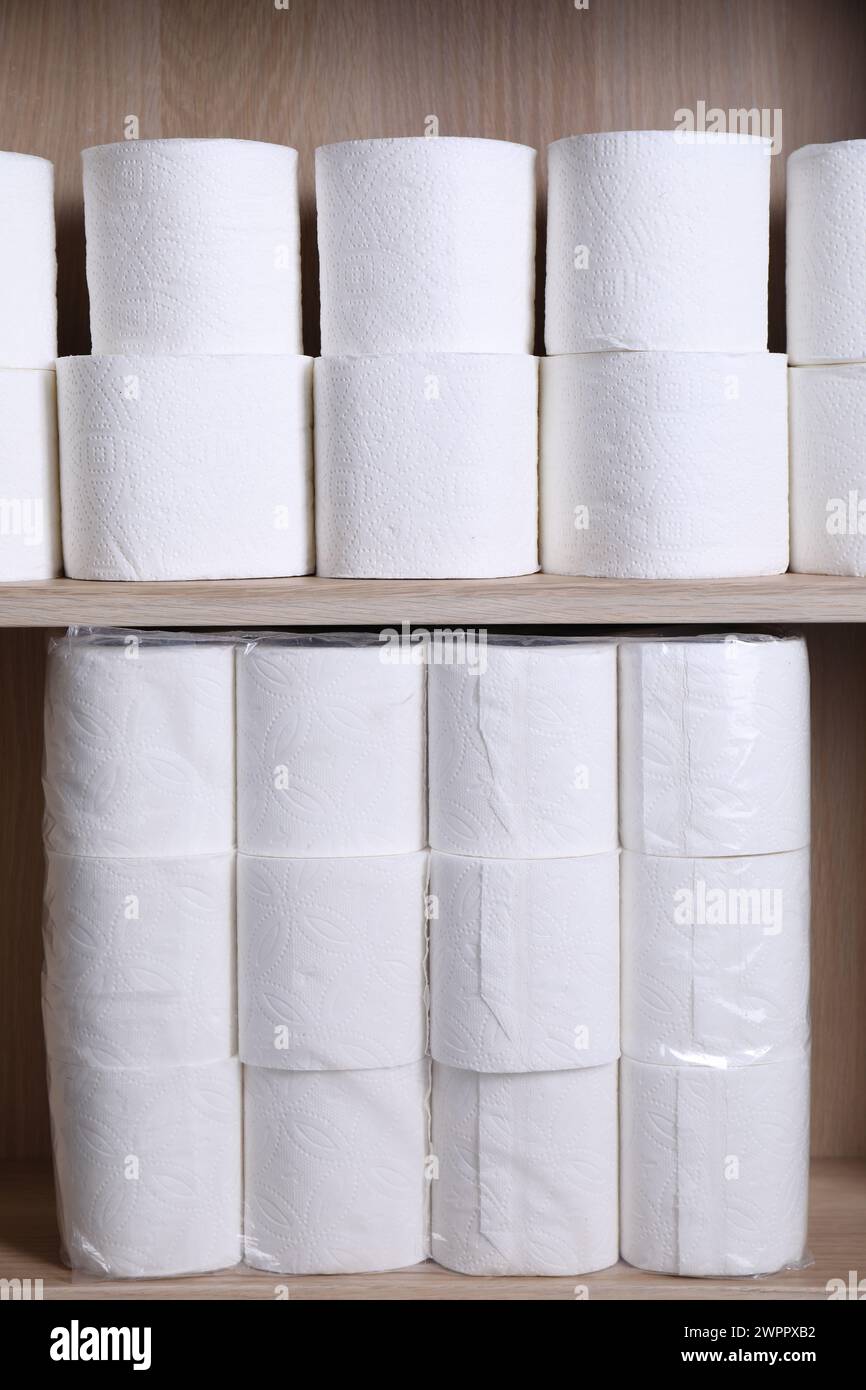 Stacked toilet paper hi-res stock photography and images - Alamy