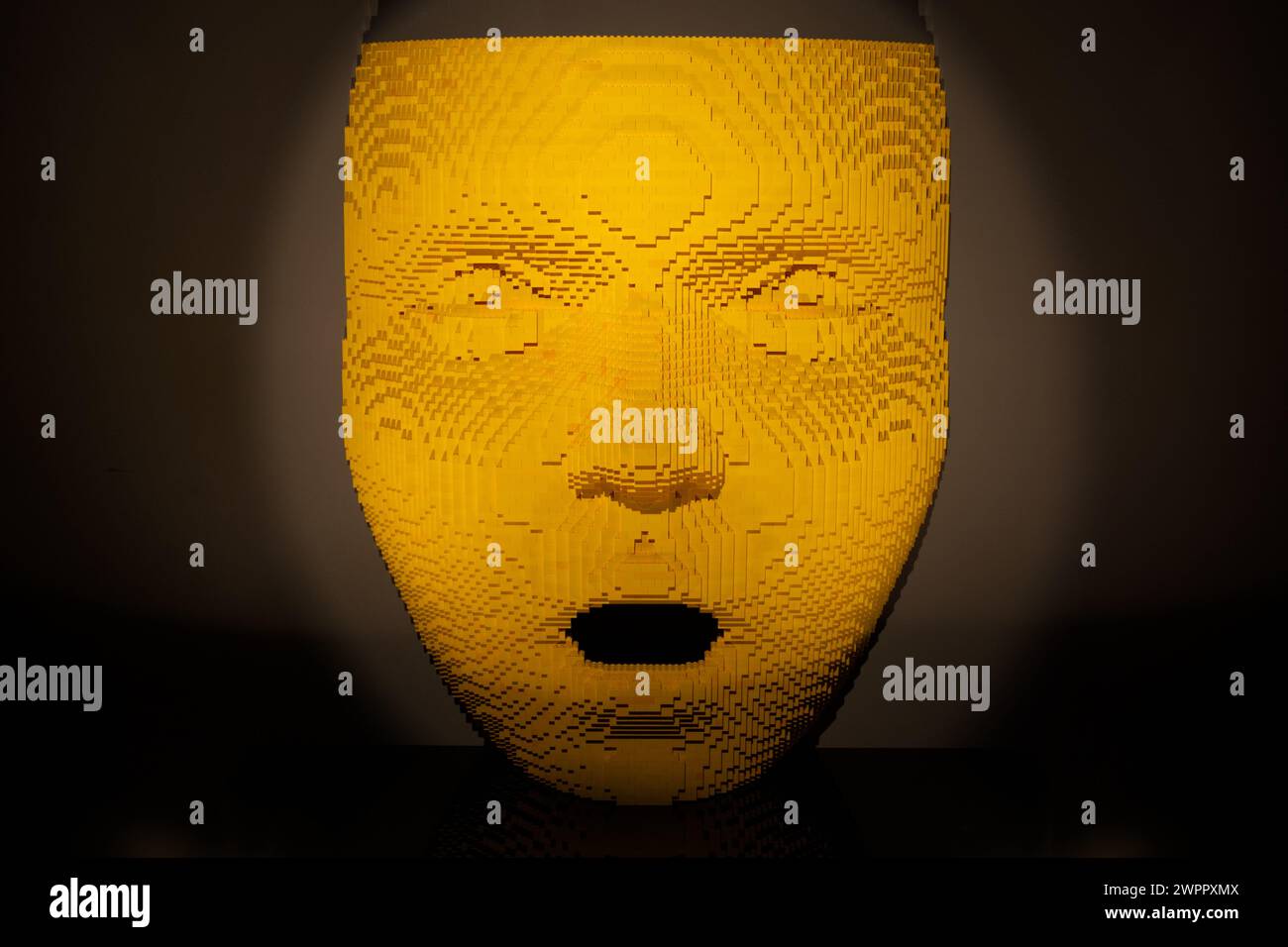 Art of the Brick - London 2024 by Nathan Sawaya Yellow face mask ...