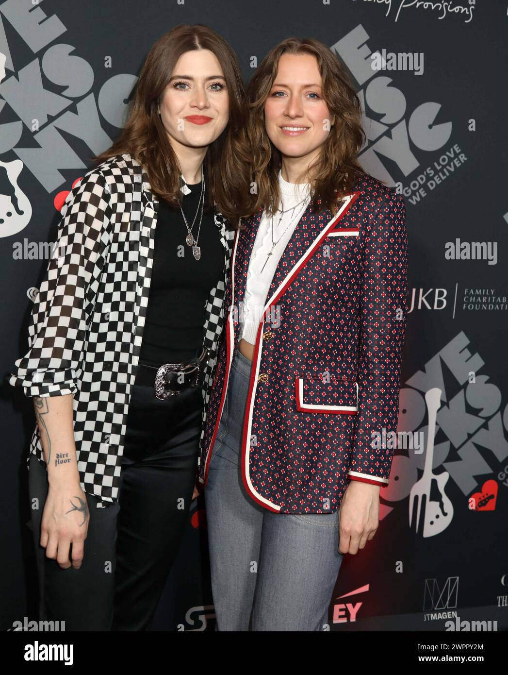 March 7, 2024, New York, New York, USA: Sister duo REBECCA LOVELL and ...