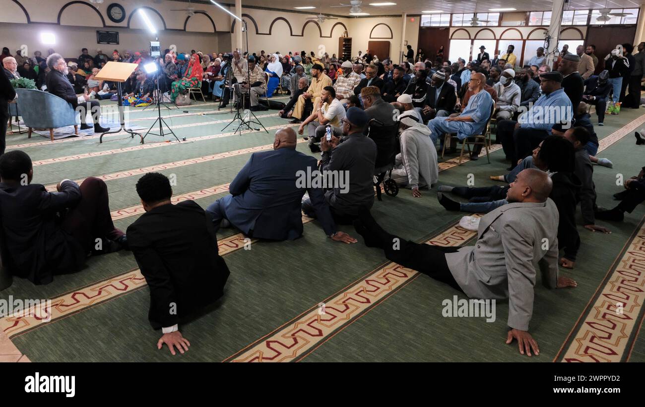Atlanta, Georgia, USA. 8th Mar, 2024. Dr. Cornel West speaks to the ...