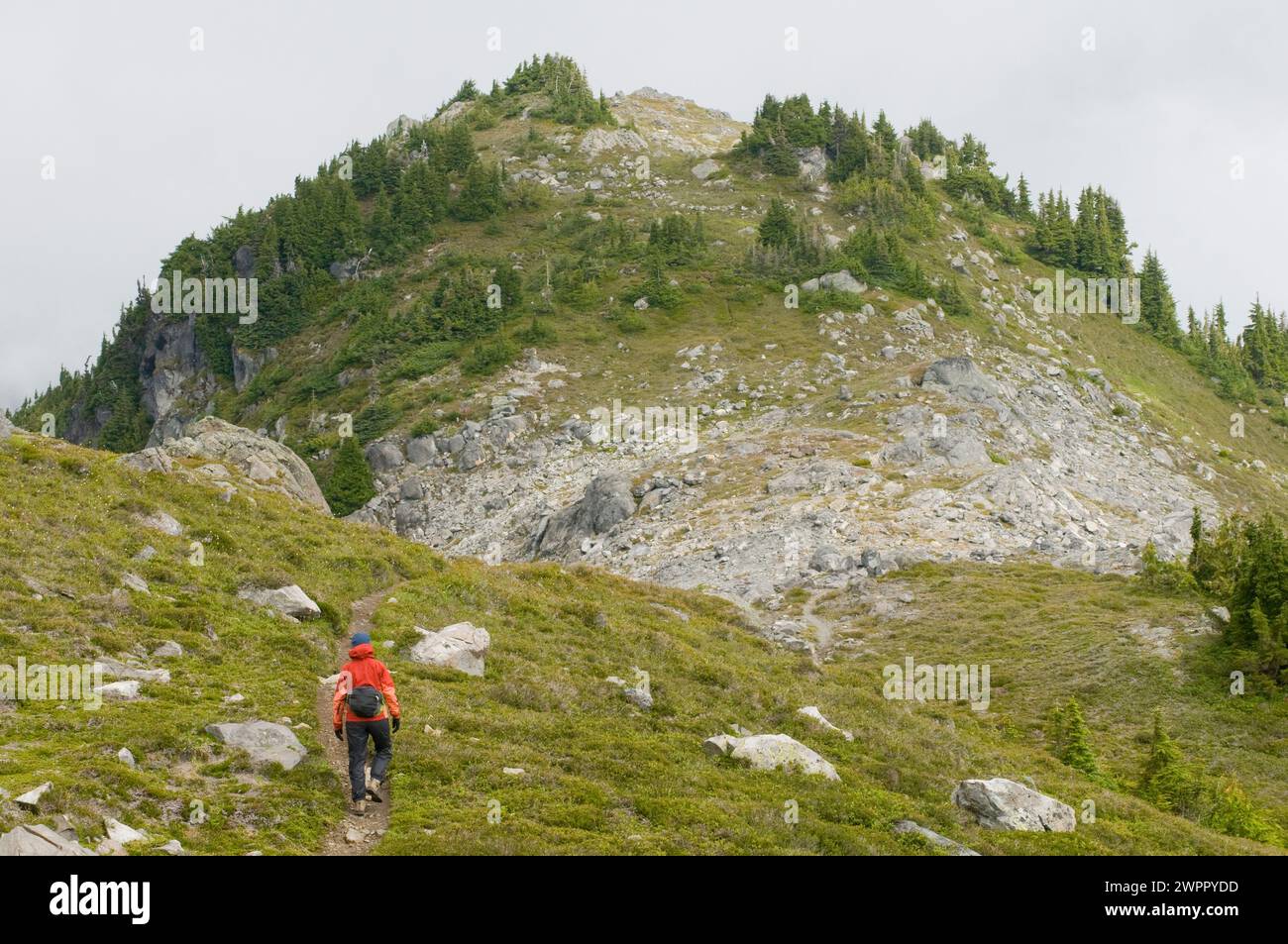 Native american person Indian Sunny Coulson hiking along the Copper ...