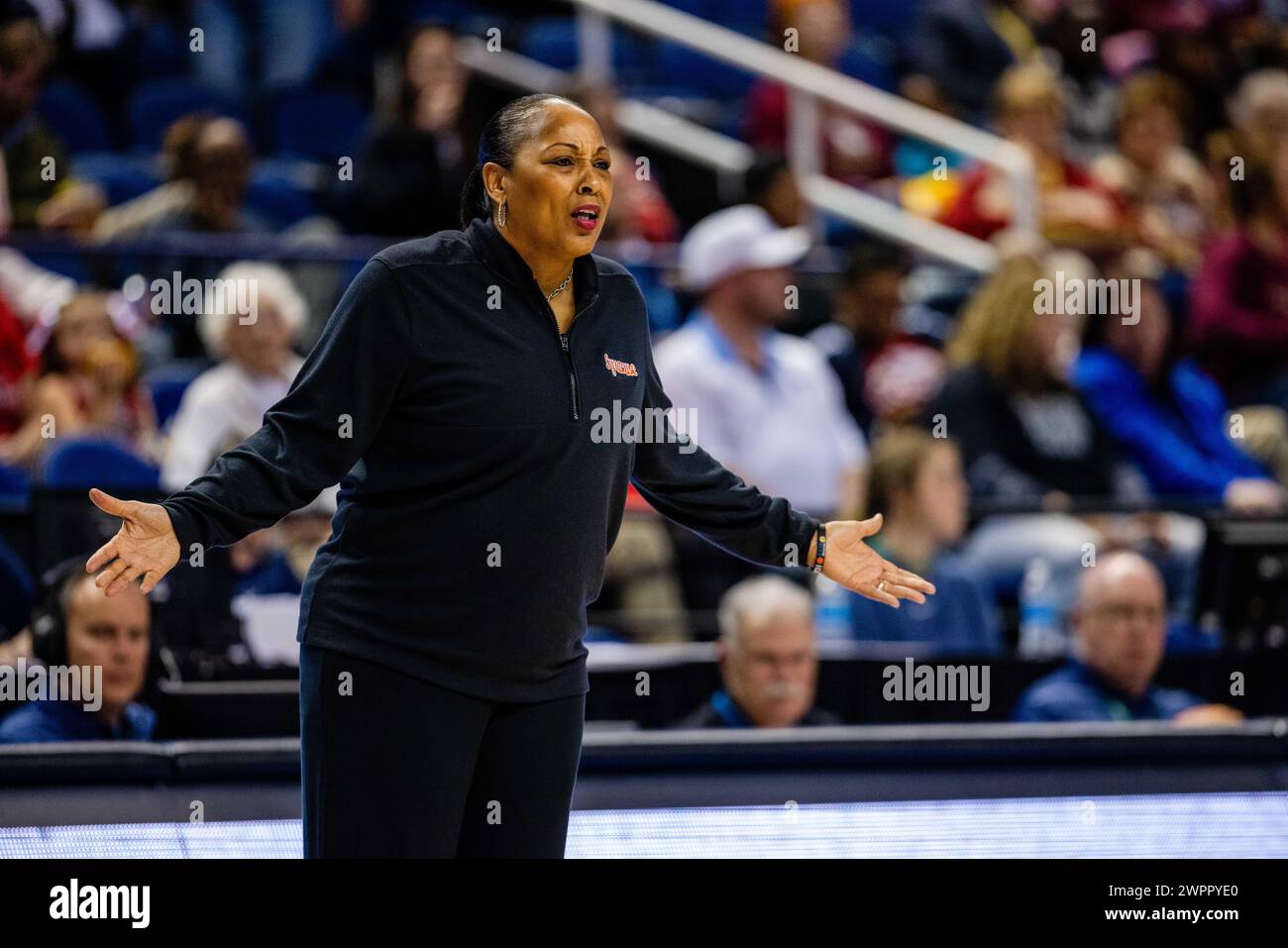Greensboro, NC, USA. 8th Mar, 2024. Syracuse Orange head coach Felisha ...