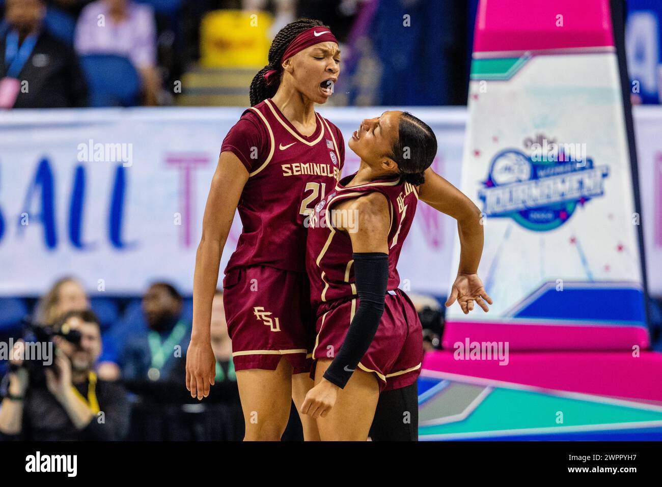 Greensboro, NC, USA. 8th Mar, 2024. Florida State Seminoles forward ...