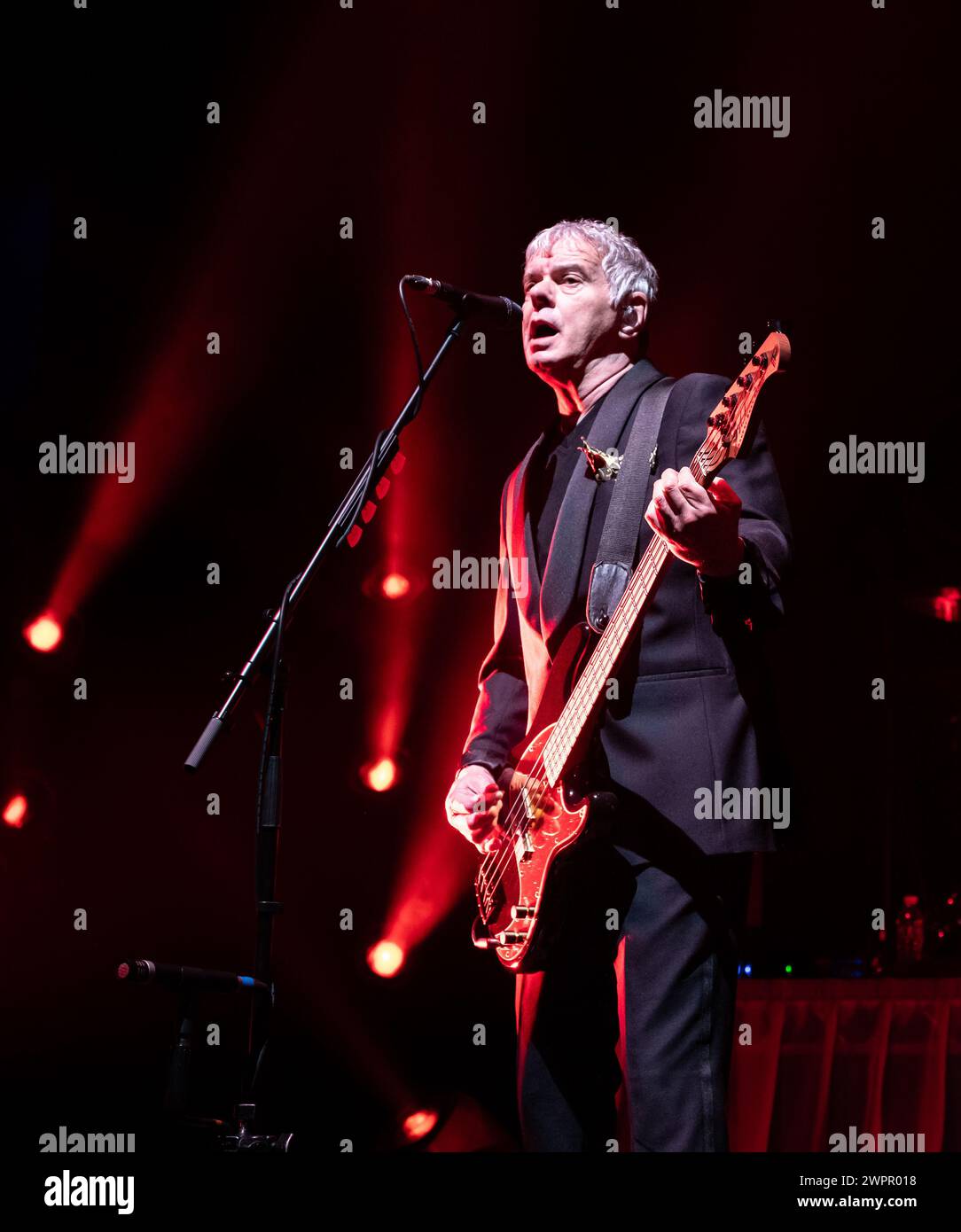 Glasgow, UK. 08th Mar, 2024. Baz Warne of The Stranglers performing at ...