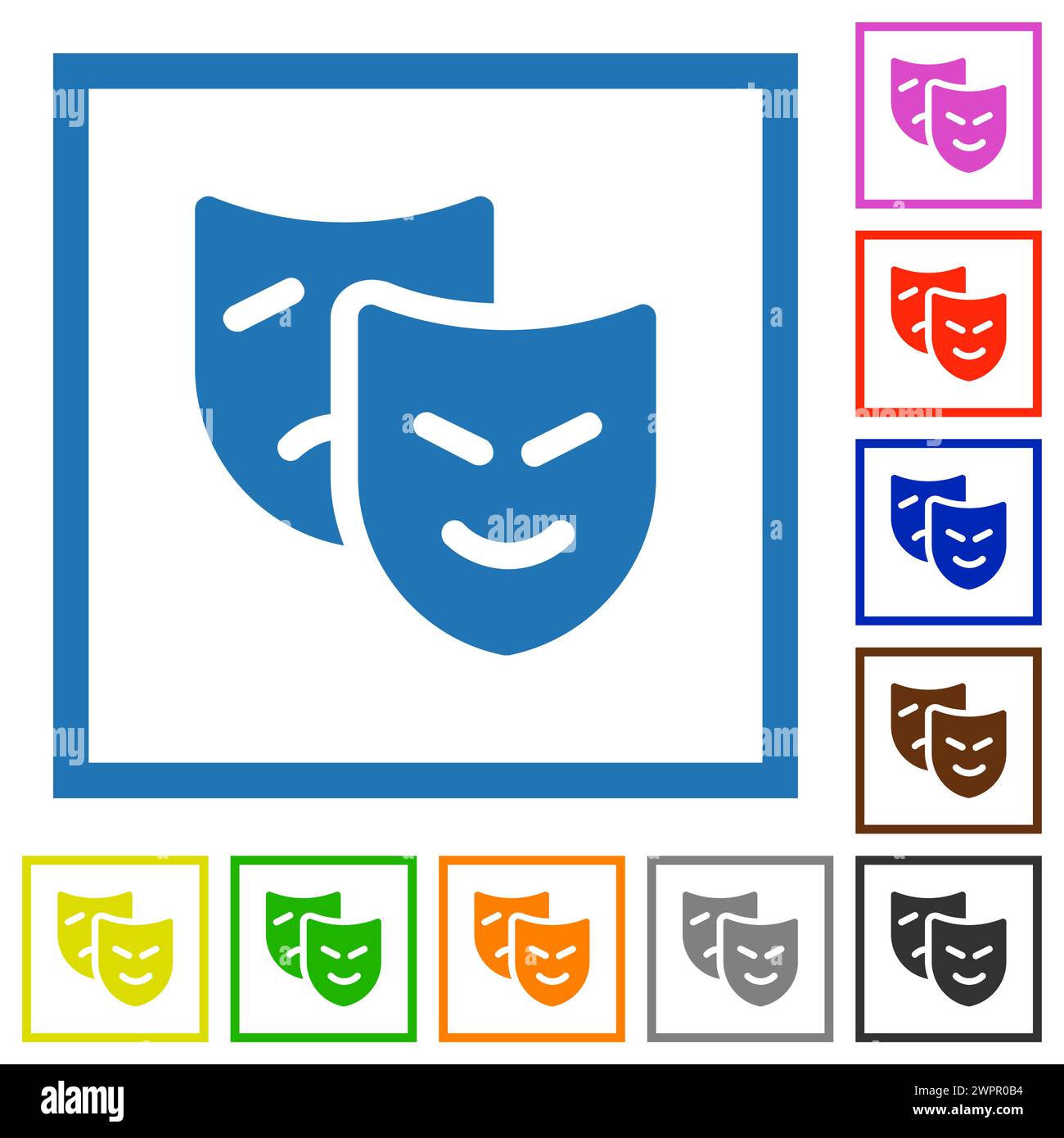 Drama mask silhouette Stock Vector Images - Alamy