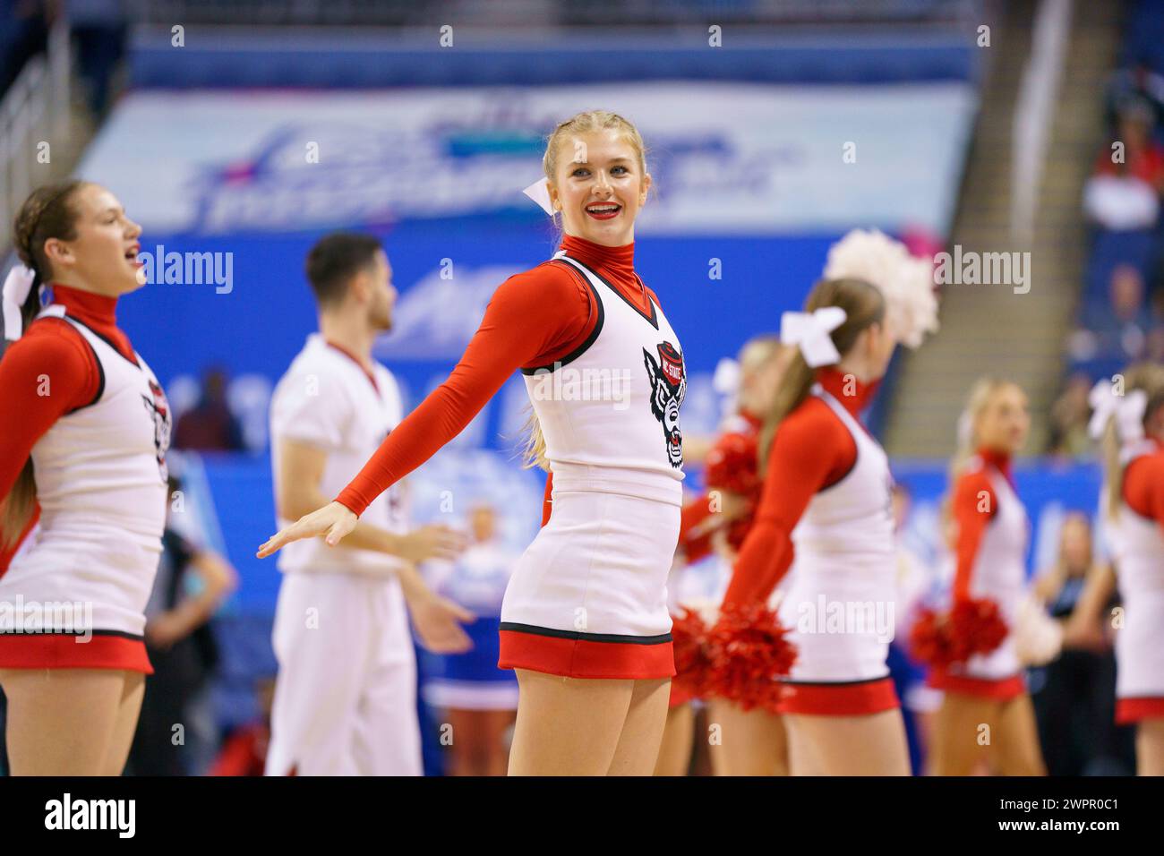 Greensboro, North Carolina, USA. 8th Mar, 2024. NC State cheerleaders ...