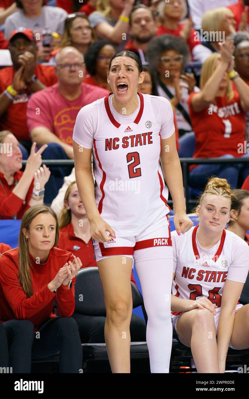 Greensboro, North Carolina, USA. 8th Mar, 2024. NC State forward MIMI ...