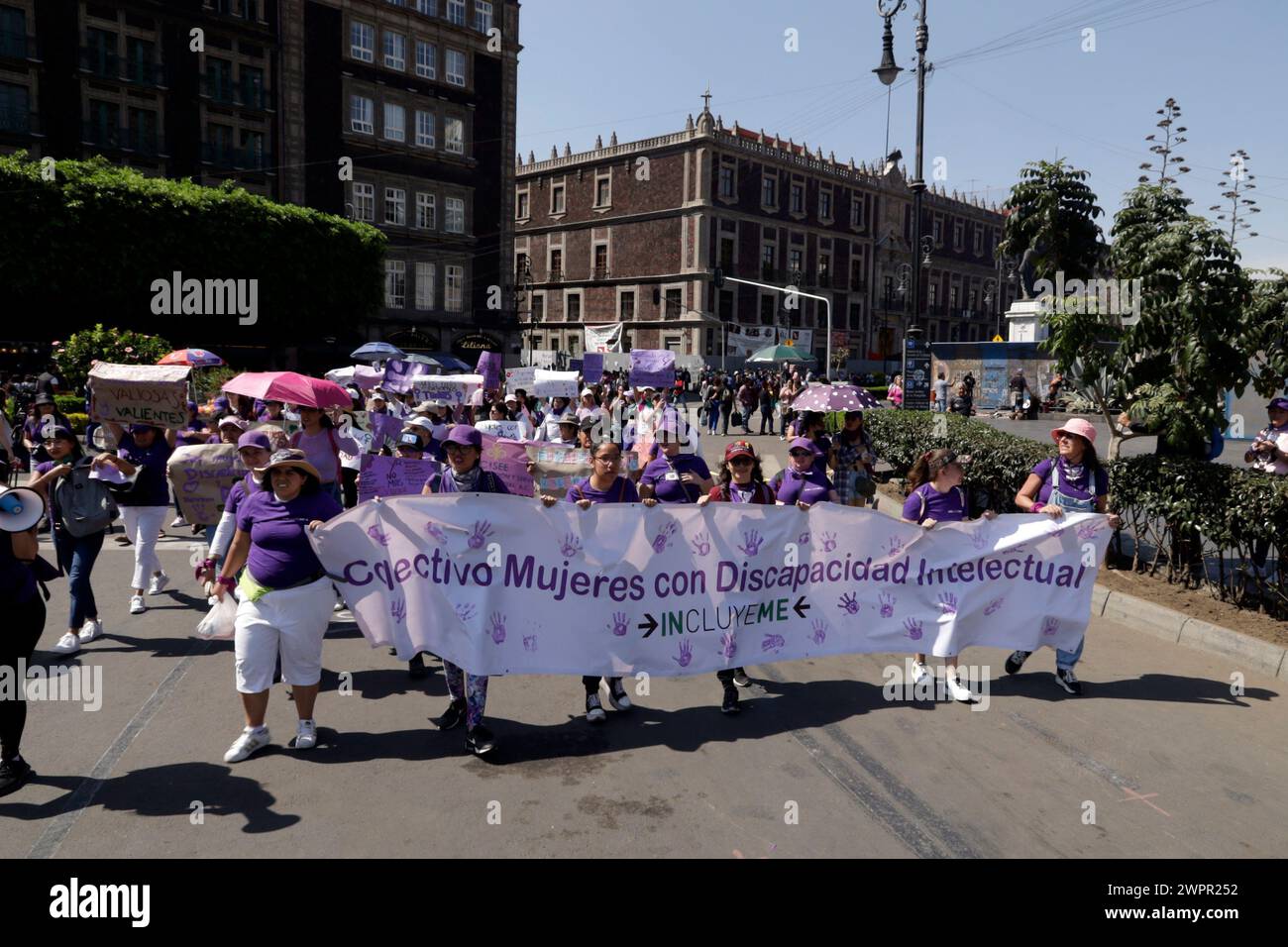 Mexico City, Mexico. 8th Mar, 2024. Women take part during ...