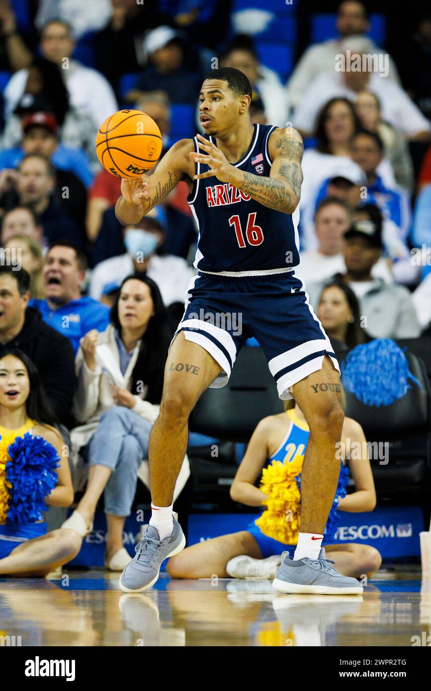 LOS ANGELES, CA - MARCH 07: Arizona Wildcats forward Keshad Johnson (16 ...