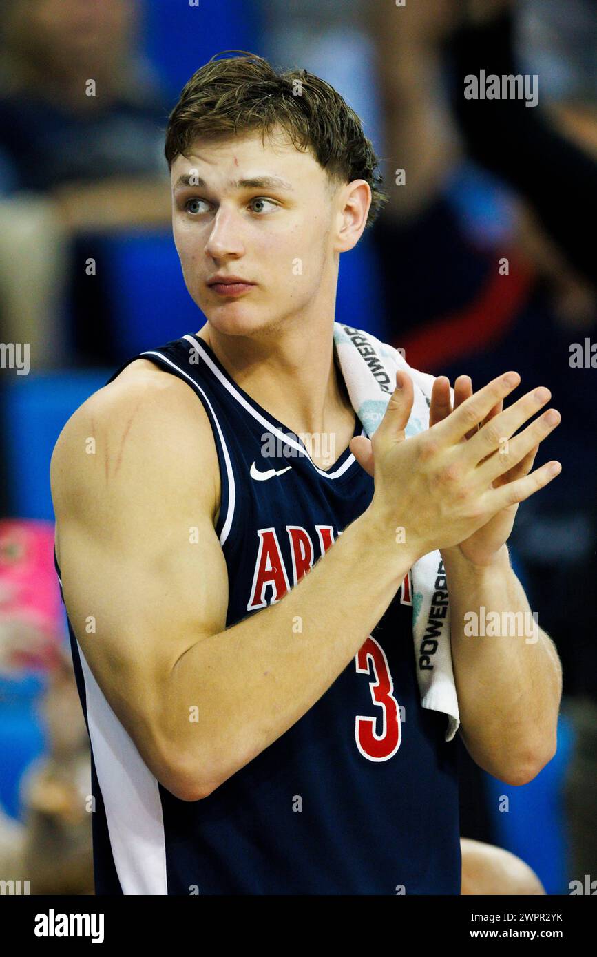 LOS ANGELES, CA - MARCH 07: Arizona Wildcats guard Pelle Larsson (3 ...
