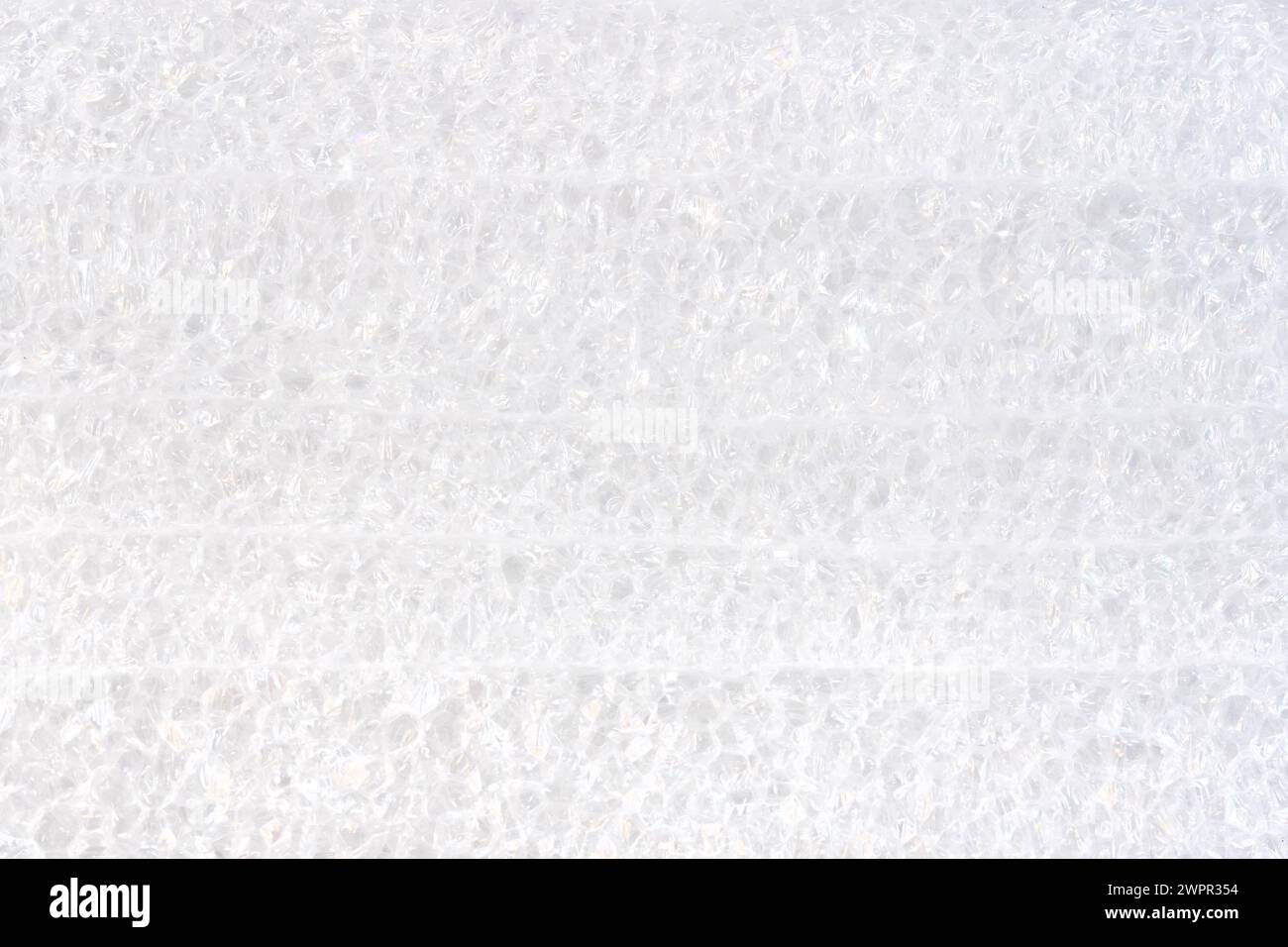 Close-up view of white packaging polyurethane foam material structure ...