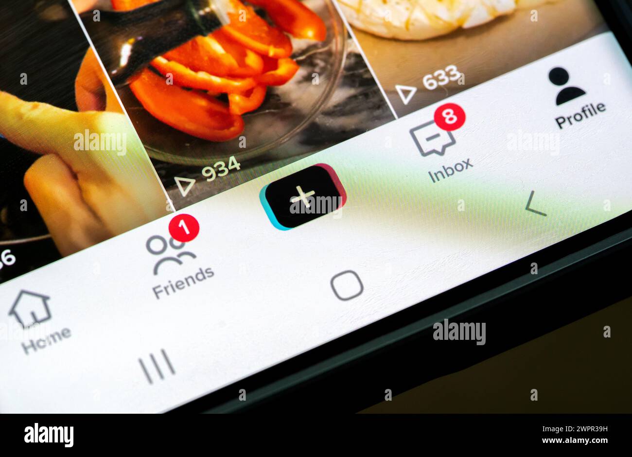 TikTok Android app application interface on a smartphone mobile phone ...