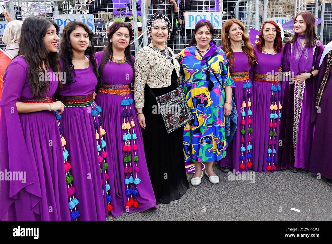 Kurdish MA Music Group, is seen after their concert performance at the ...