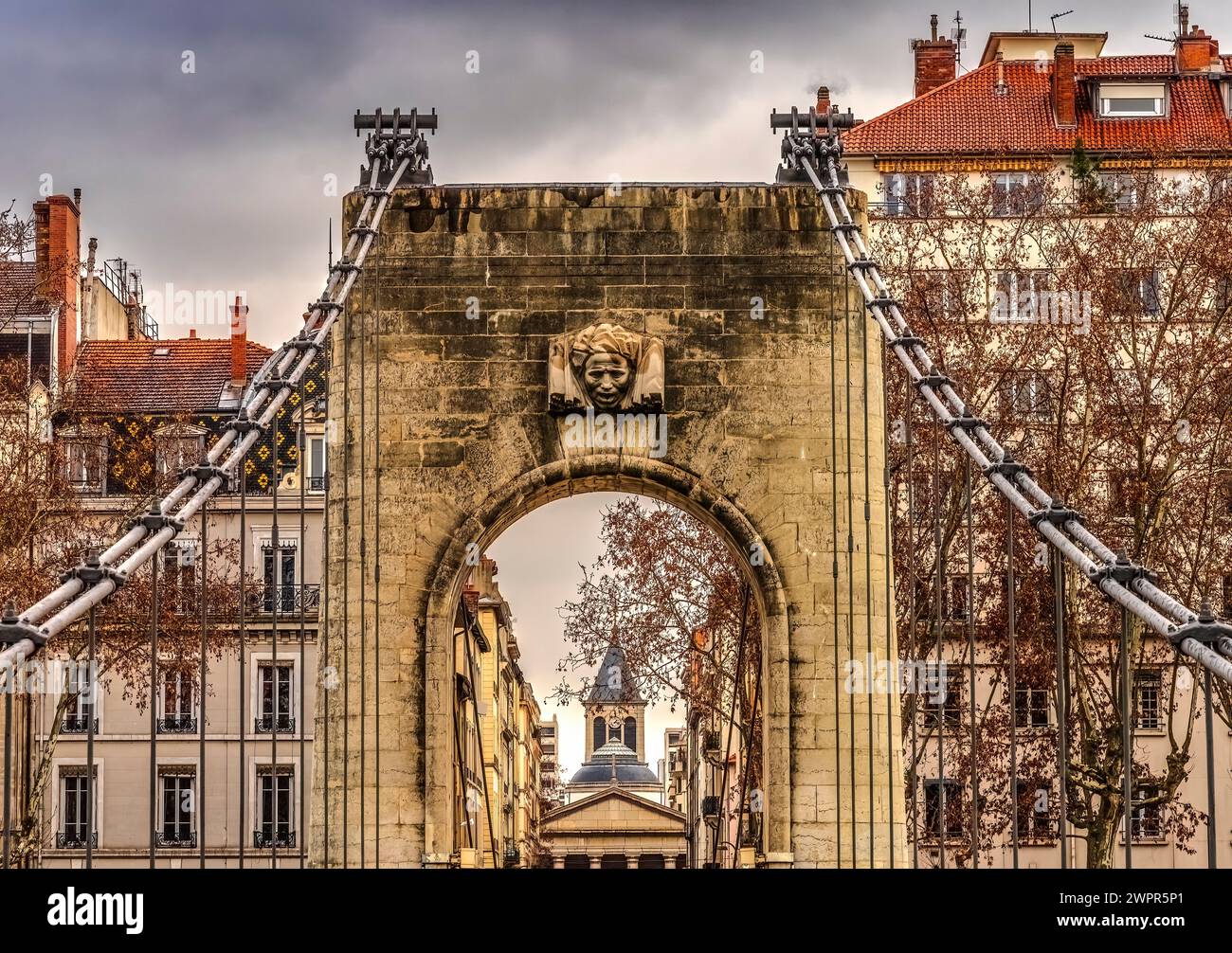 College Pedestrian Bridge Passerelle Du College Rhone River Saint ...