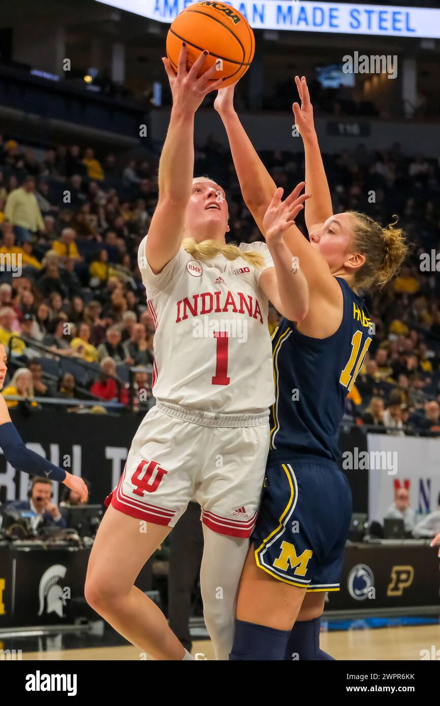 Minneapolis, Minnesota, USA. 8th Mar, 2024. Indiana Hoosiers guard ...