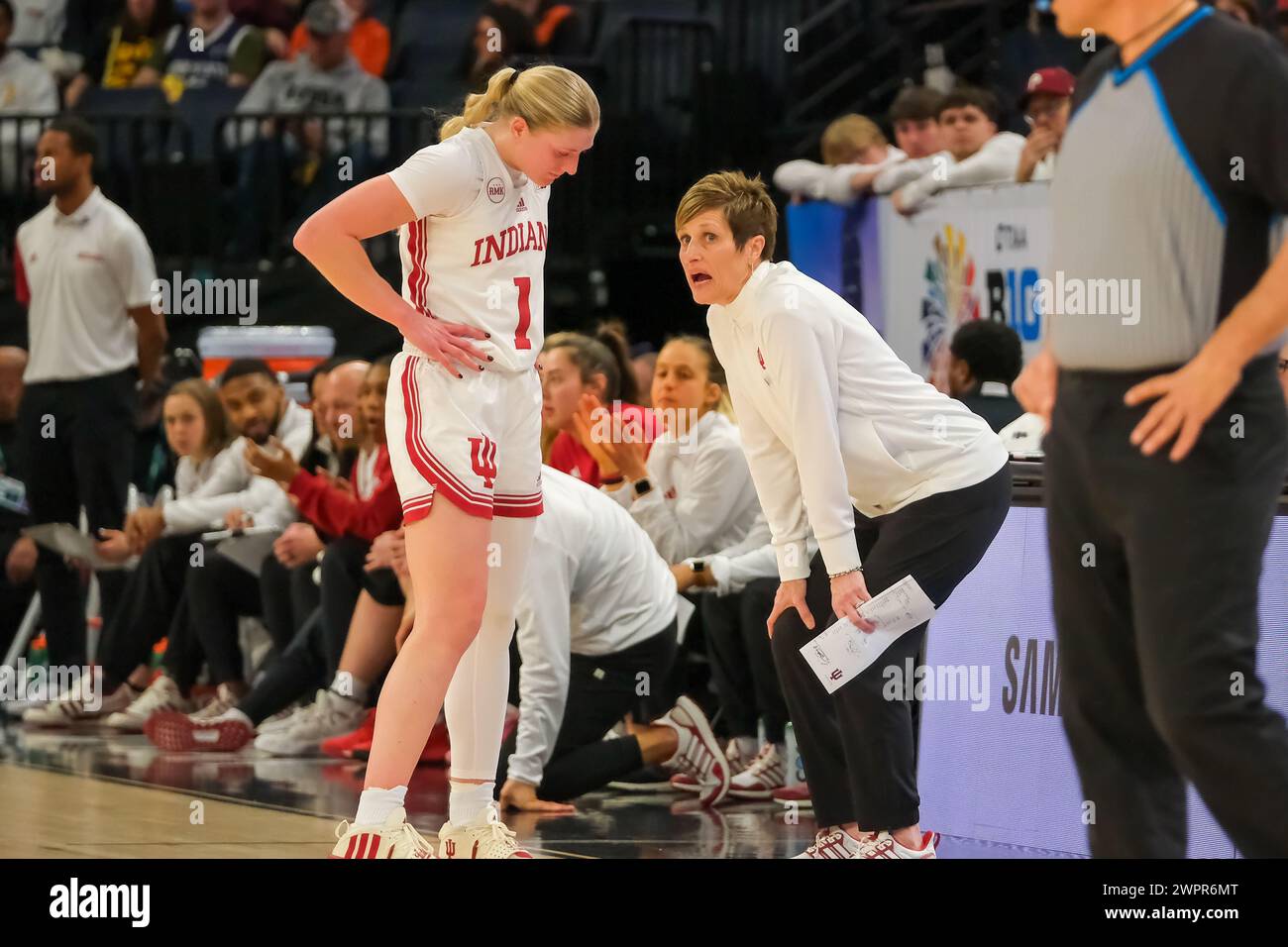 Minneapolis, Minnesota, USA. 8th Mar, 2024. Indiana Hoosiers head coach ...