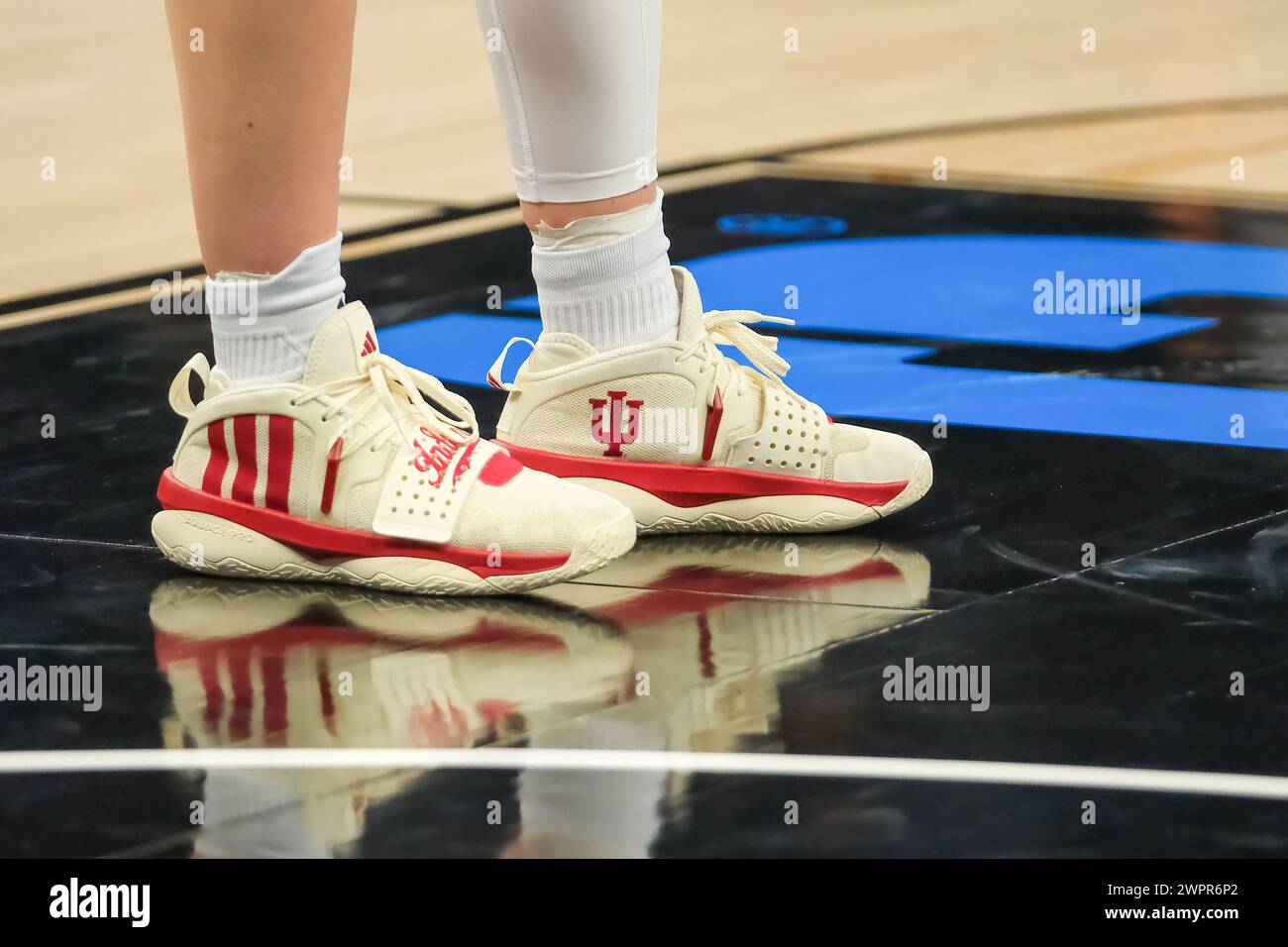 Minneapolis, Minnesota, USA. 8th Mar, 2024. The shoes of Indiana ...