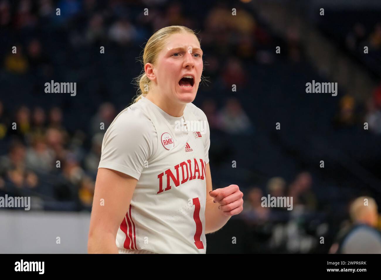 Minneapolis, Minnesota, USA. 8th Mar, 2024. Indiana Hoosiers guard ...
