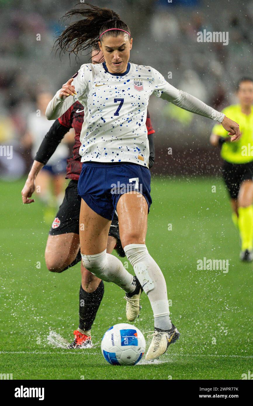 United States forward Alex Morgan (7) during the Concacaf W Gold Cup ...