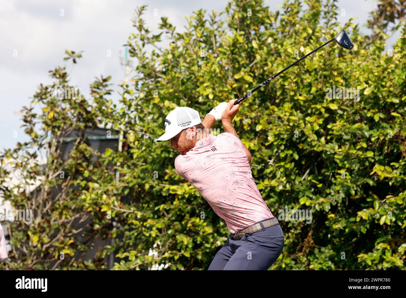 ORLANDO, FL - MARCH 08: PGA golfer Sam Burns hit his tee shot on the ...