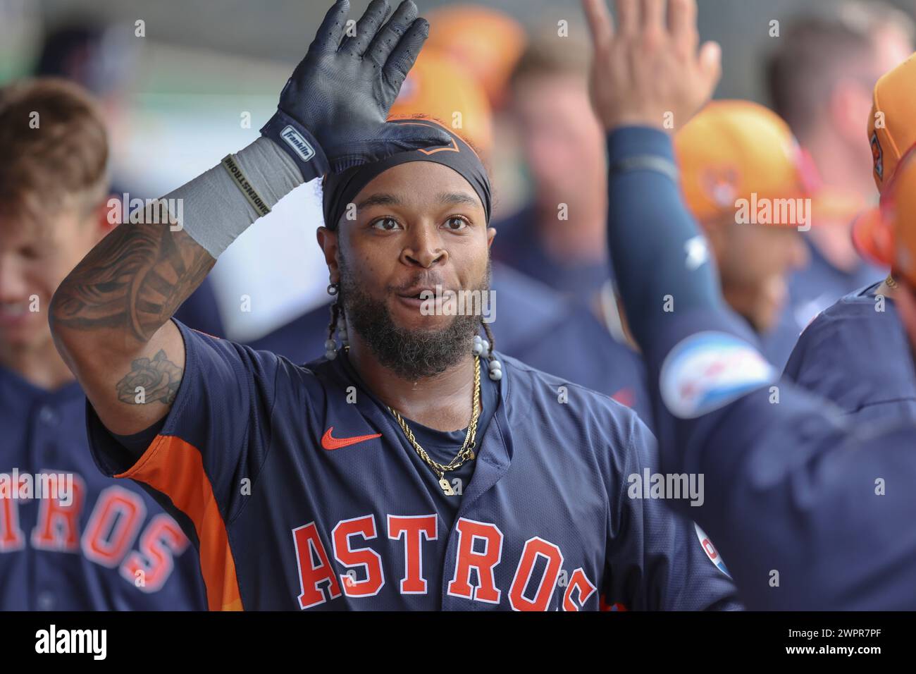 Clearwater, FL: Houston Astros left fielder Corey Julks (9) is ...
