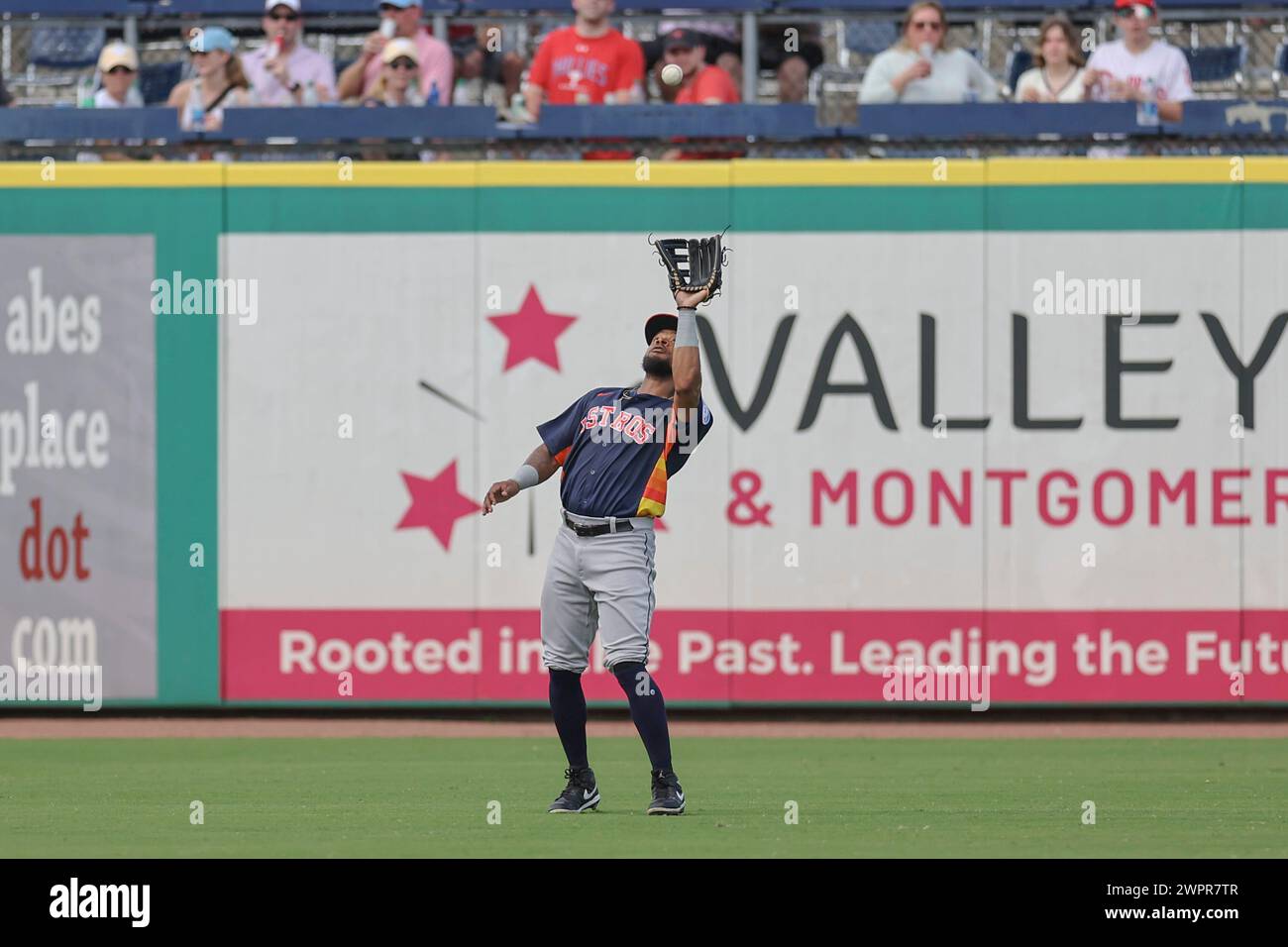Clearwater, FL: Houston Astros left fielder Corey Julks (9) catches a ...