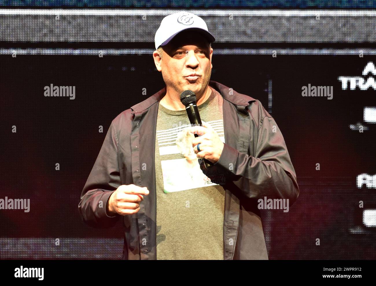 March 8, 2024, Norfolk, Virginia, USA: MATT GOLIGHTLY brings jokes to ...