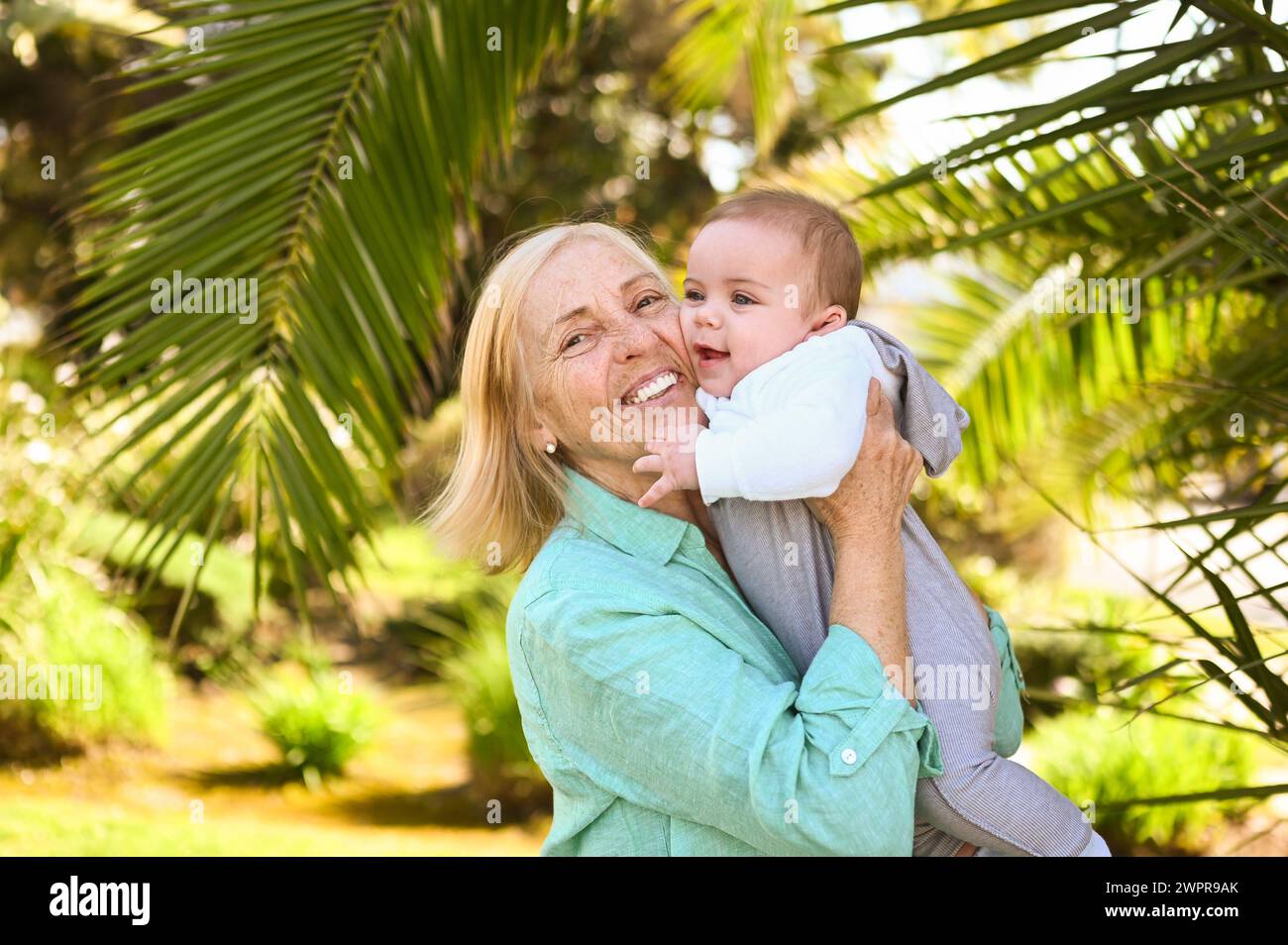 Beautiful happy smiling senior elderly woman holding on hands cute ...