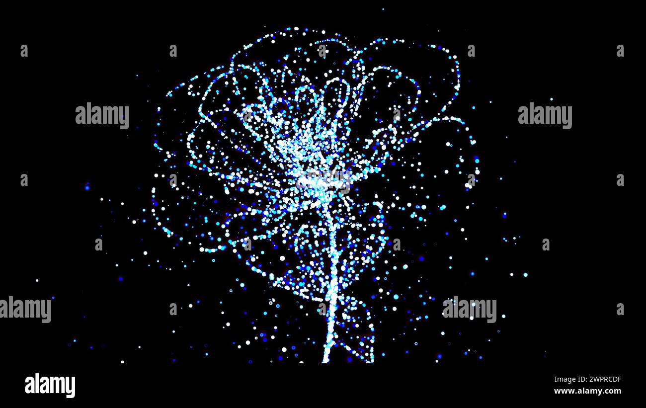Virtual flower, conceptual illustration Stock Photo - Alamy