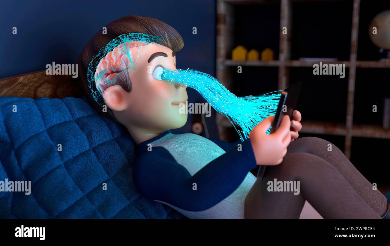 Mind control, conceptual illustration Stock Photo - Alamy