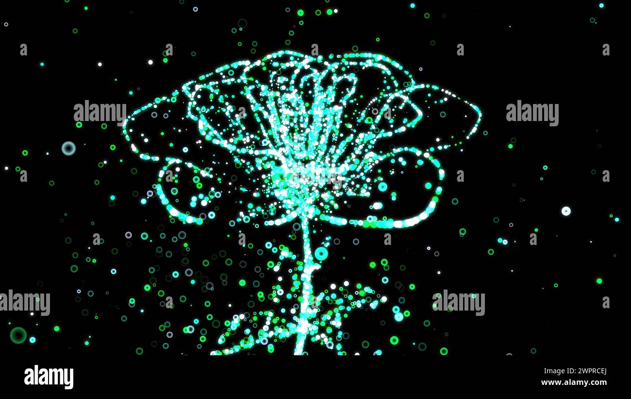 Virtual flower, conceptual illustration Stock Photo - Alamy