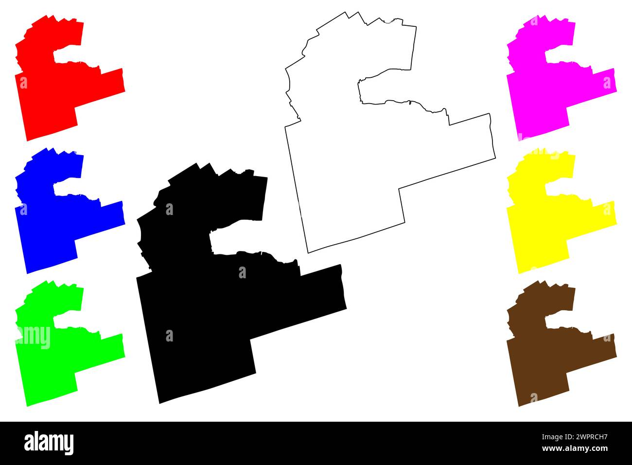 Barrie city (Canada, Ontario Province) map vector illustration ...