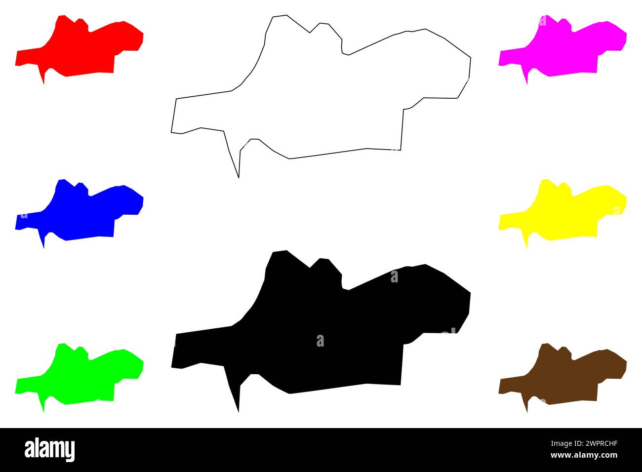 Maroua city (Republic of Cameroon) map vector illustration, scribble ...