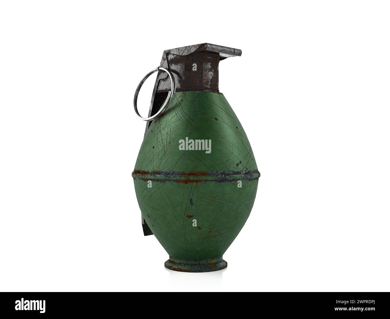 Grenades on a white background Cut Out Stock Images & Pictures - Alamy