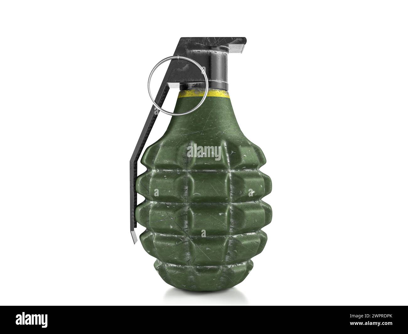 Grenades on a white background Cut Out Stock Images & Pictures - Alamy