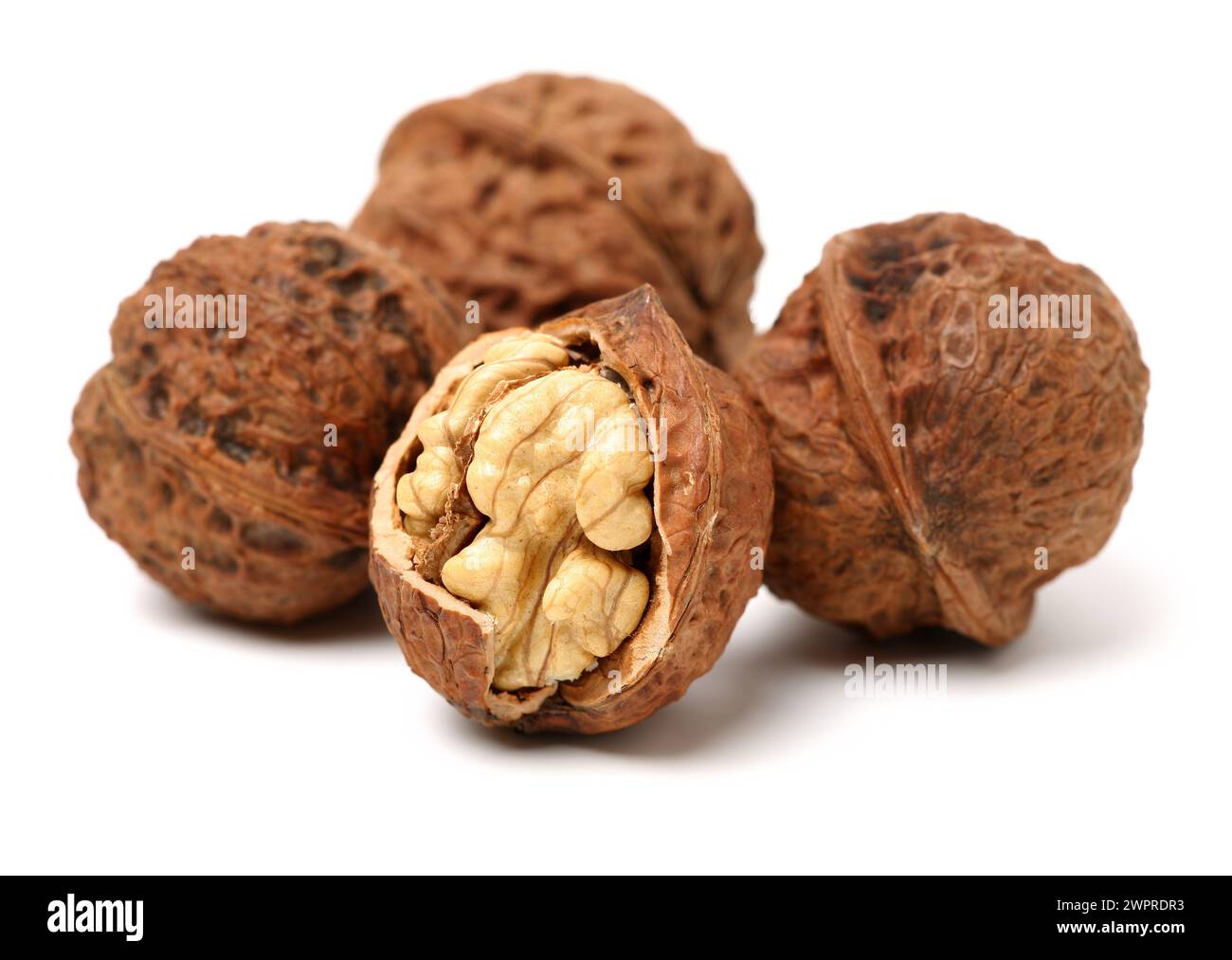 walnuts on white background Stock Photo - Alamy