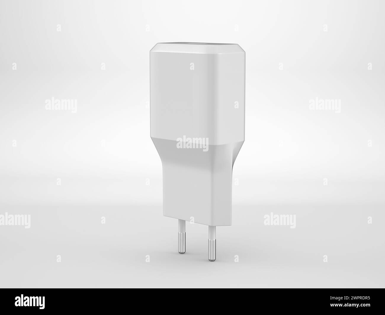 Phone charger on a white background. 3d illustration Stock Photo - Alamy