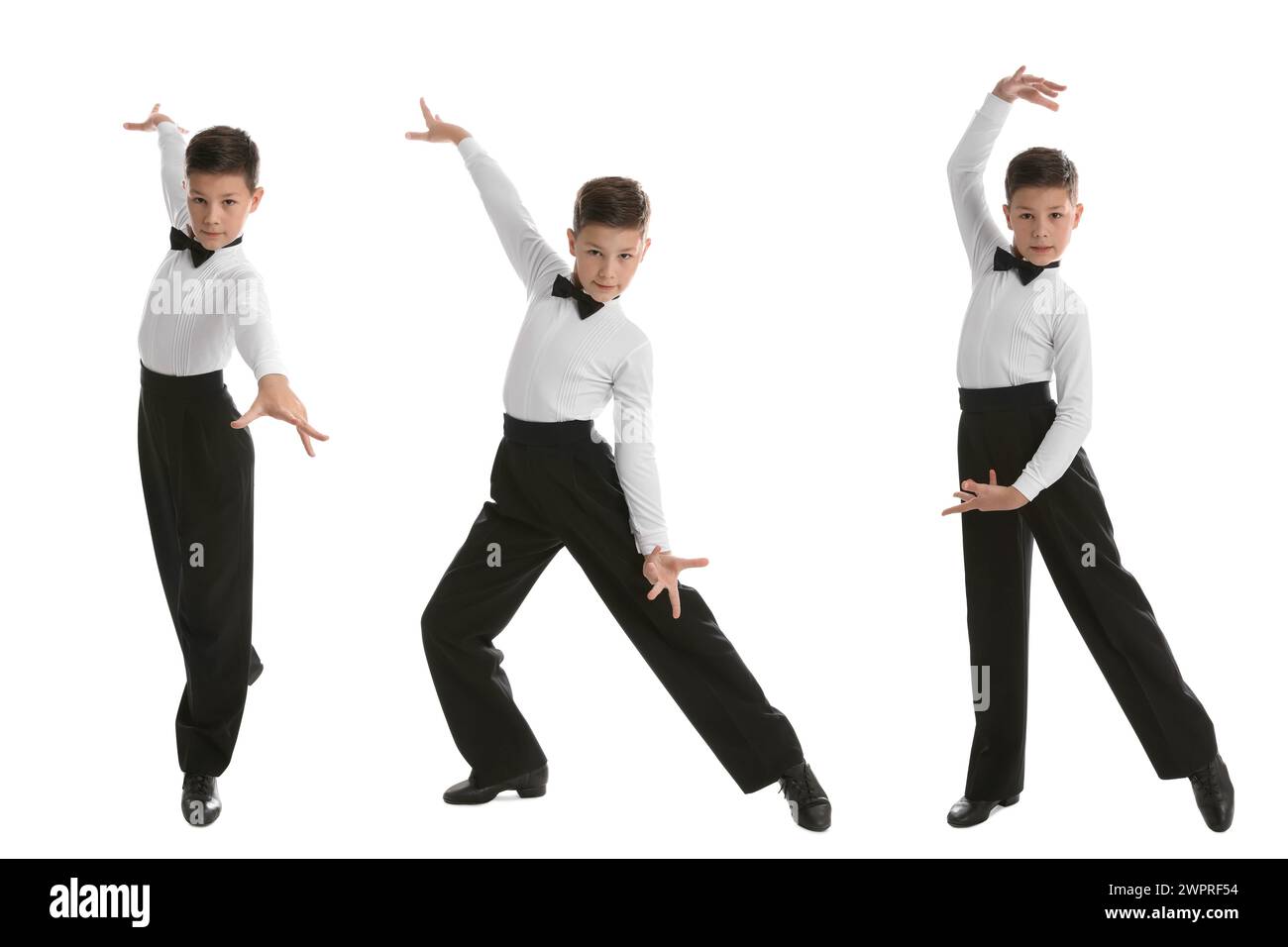 Boy dancing on white background, set of photos Stock Photo - Alamy