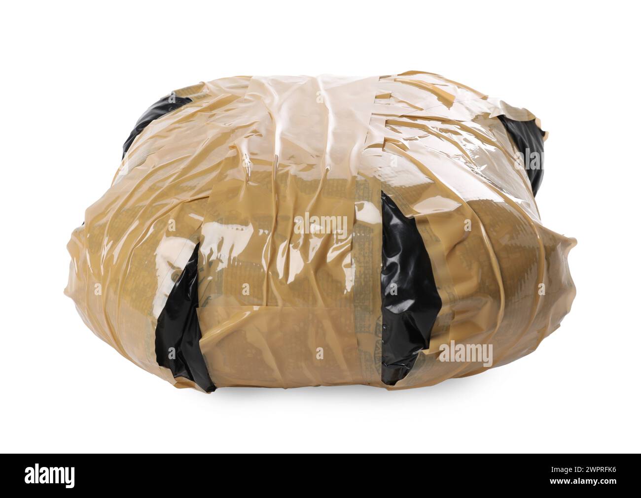 Package with narcotics isolated on white. Drug addiction Stock Photo ...