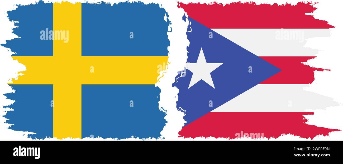 Sweden puerto rico flag Stock Vector Images - Alamy