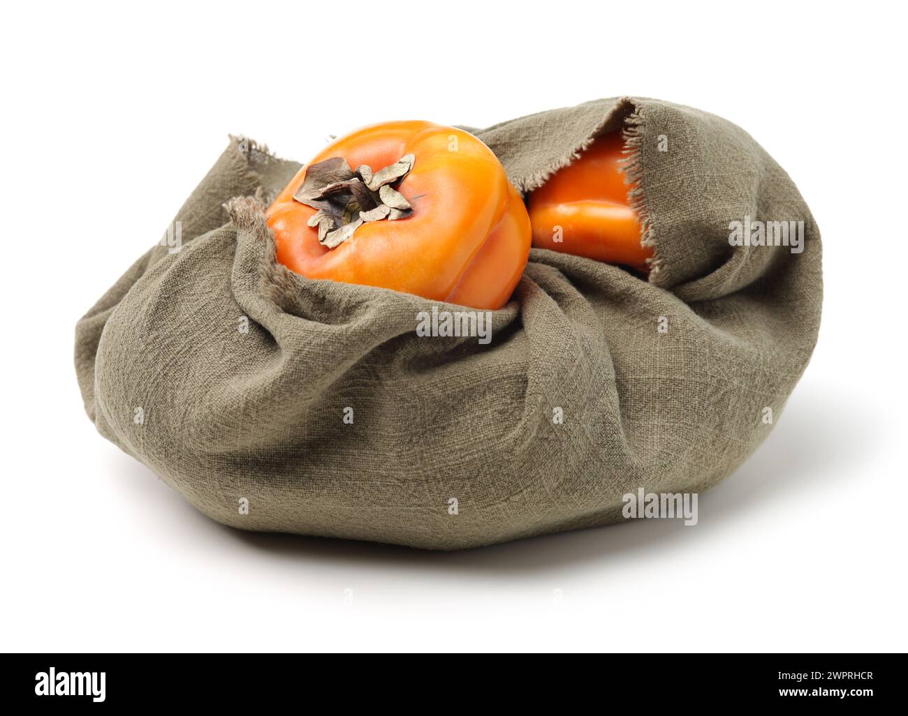 persimmon on white background Stock Photo - Alamy