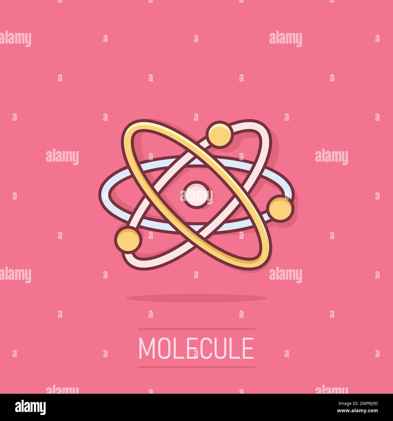Science icon in comic style. Dna cell cartoon vector illustration on ...
