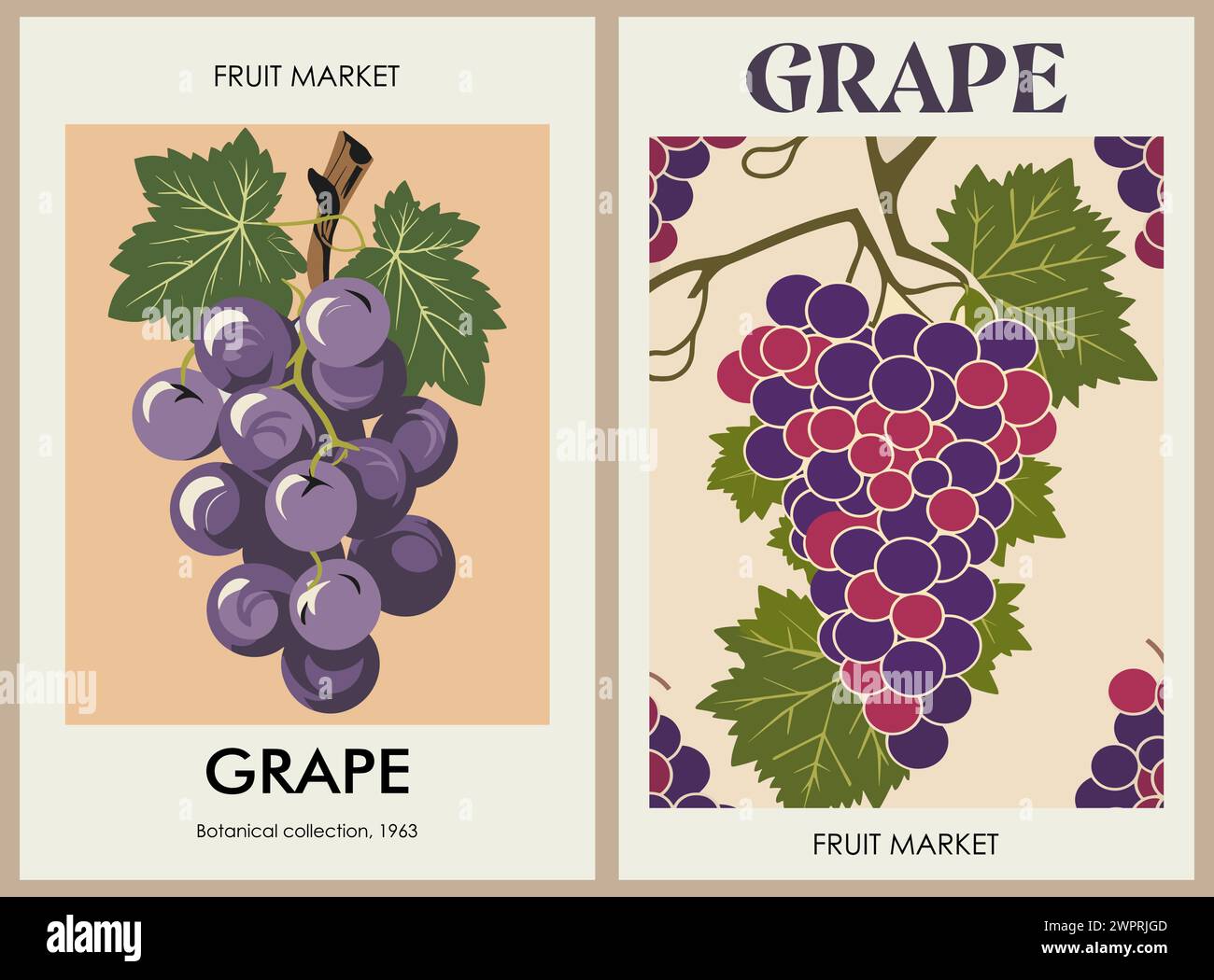 Grape poster hi-res stock photography and images - Alamy