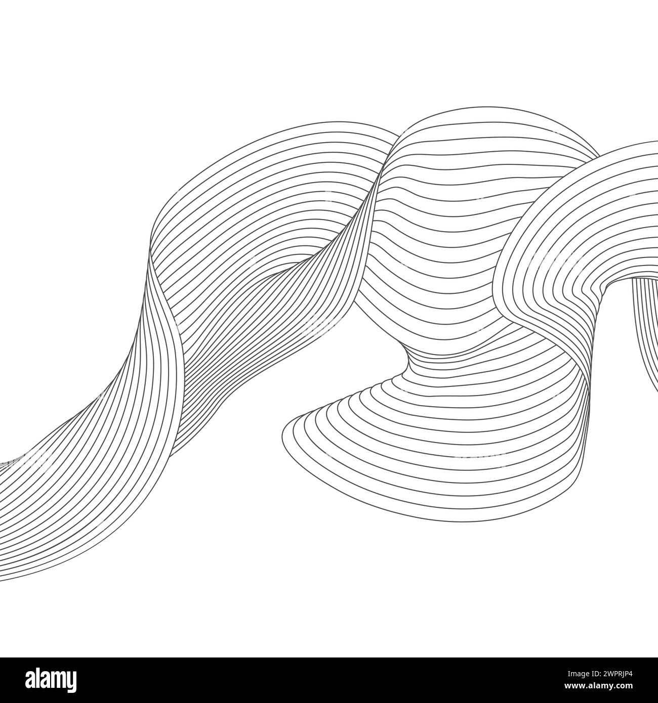 pattern of smooth wavy lines. Design for packaging design, music ...